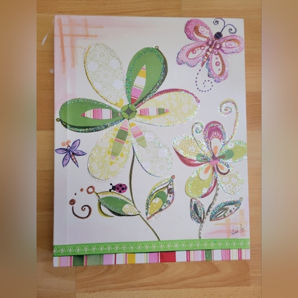 Wall Decor | Colleen Karis Flowers And Butterflys Art Work14in H X 11in ...